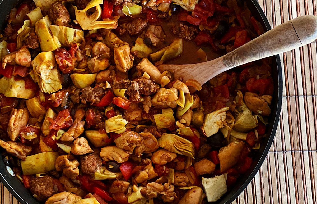 Basque Chicken and Chorizo Dinner - Farm to Jar
